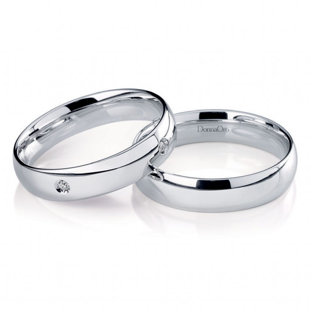 Fedi "Ginevra" in oro bianco e diamanti - DonnaOro